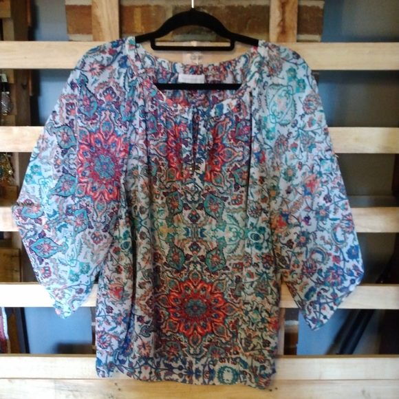 Charter Club | Tops | Charter Club Size M Floral Pattern With Big Boho ...